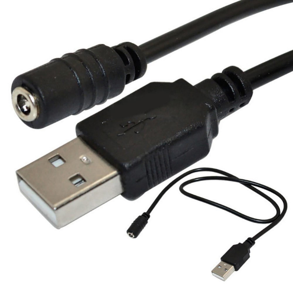 USB to DC-3.5mm X 1.35mm Flashlight Charging Cord Barrel Jack Power ...