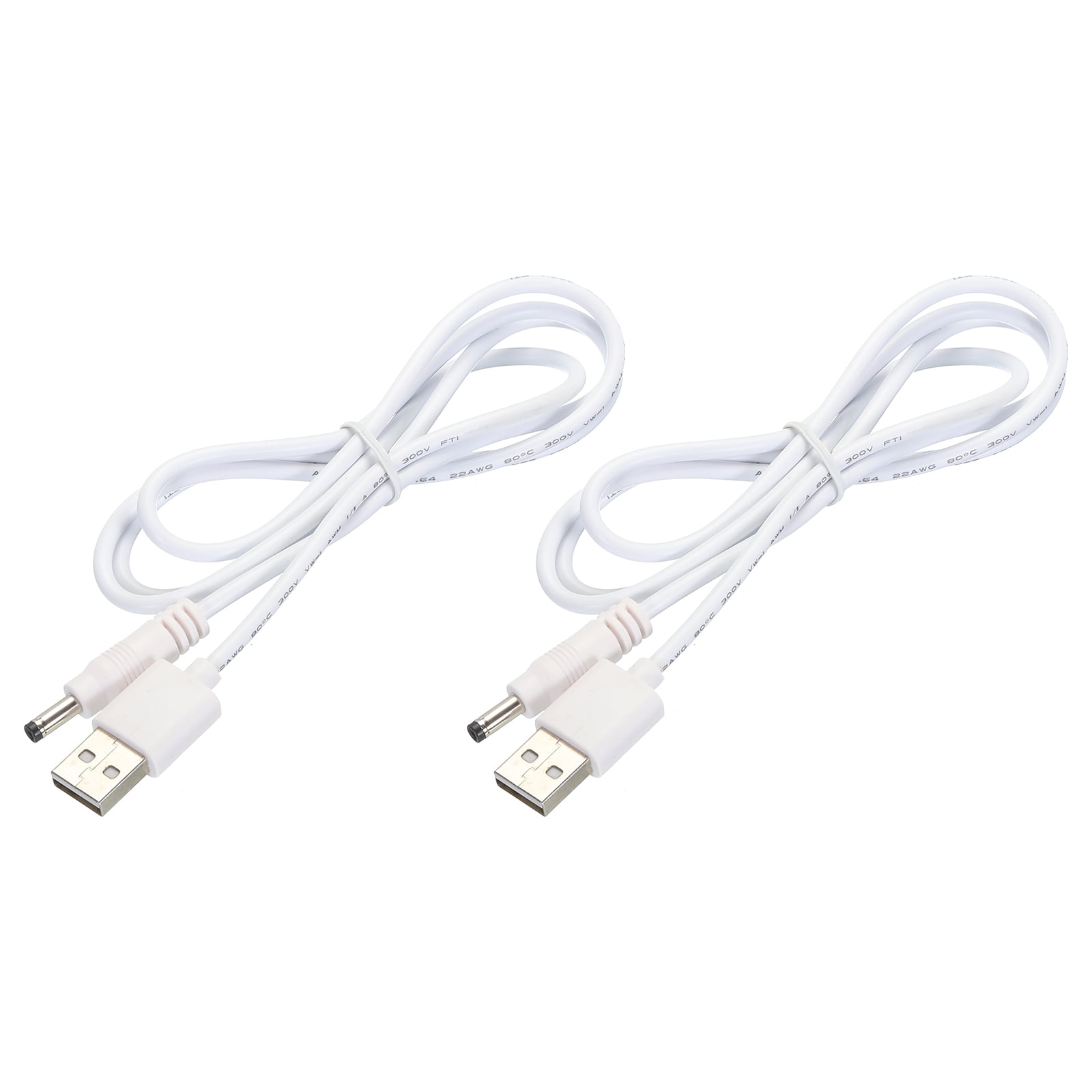 USB to DC Power Cable 1 M USB to DC 4.0mm x 1.7mm 5v Power Cord White ...
