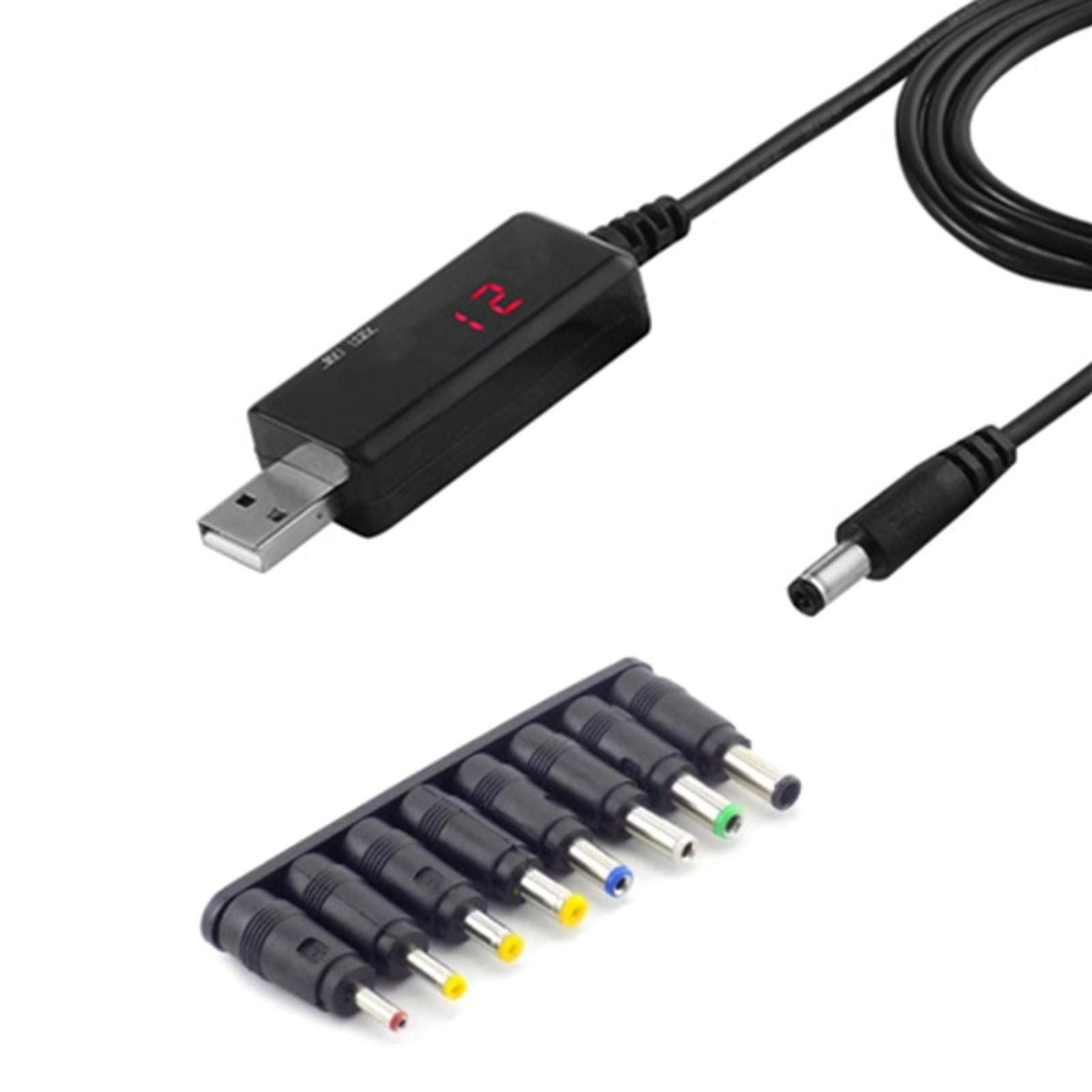 USB to DC Power Cable USB to 8PCS DC- Jack Charging Adapter Cord DC5V ...