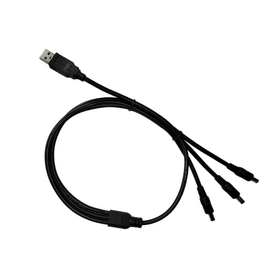 USB to DC5.5x2.1mm Power Cable Splitter for LED Lights Cameras Speakers ...