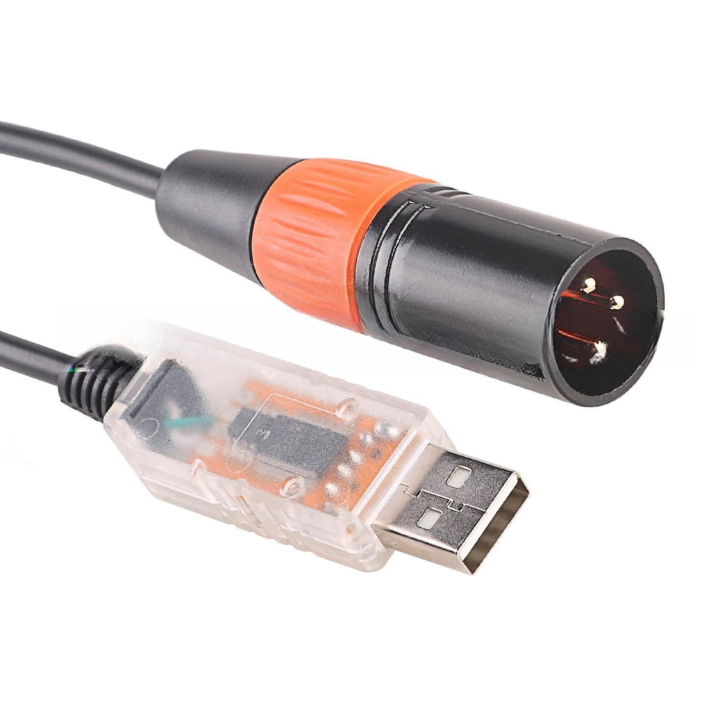 USB to DMX512 RS485 Converter Cable with 3Pin Fast Speed Serialed Line ...