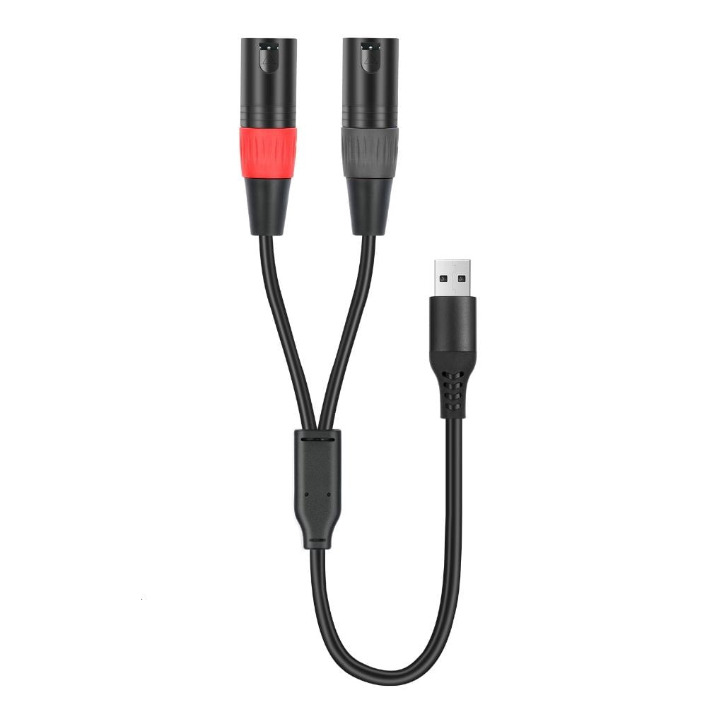 USB to Double 3Pin Male Output Cord PC USB to Stereo Sound Cable ...