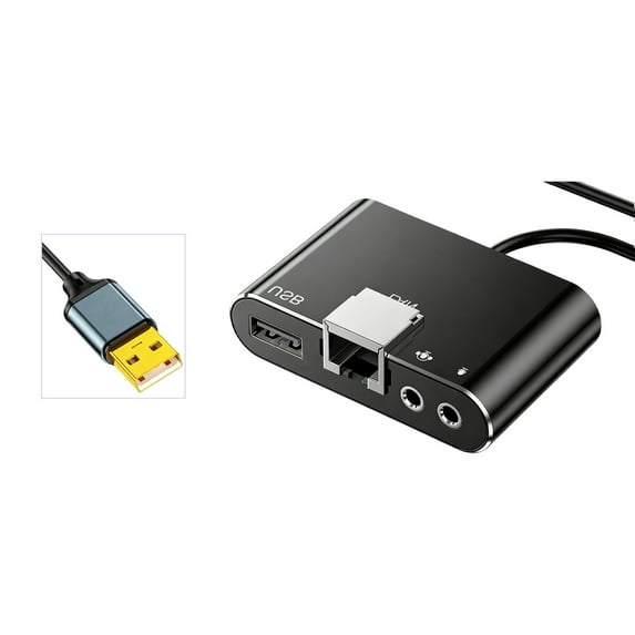 USB to Ethernet Converters 100Mbps Plugs and Play for Microphones ...