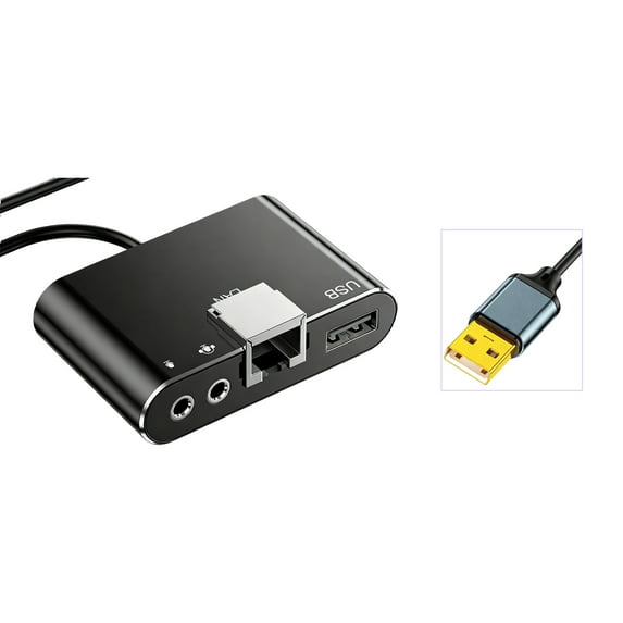 USB to Ethernet Converters 100Mbps Plugs and Play for Microphones ...