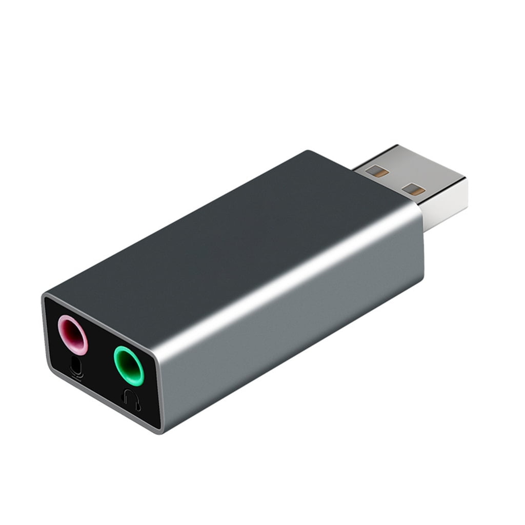 USB to Headphone and Microhpone Adapter, External Sound Card Enhances ...