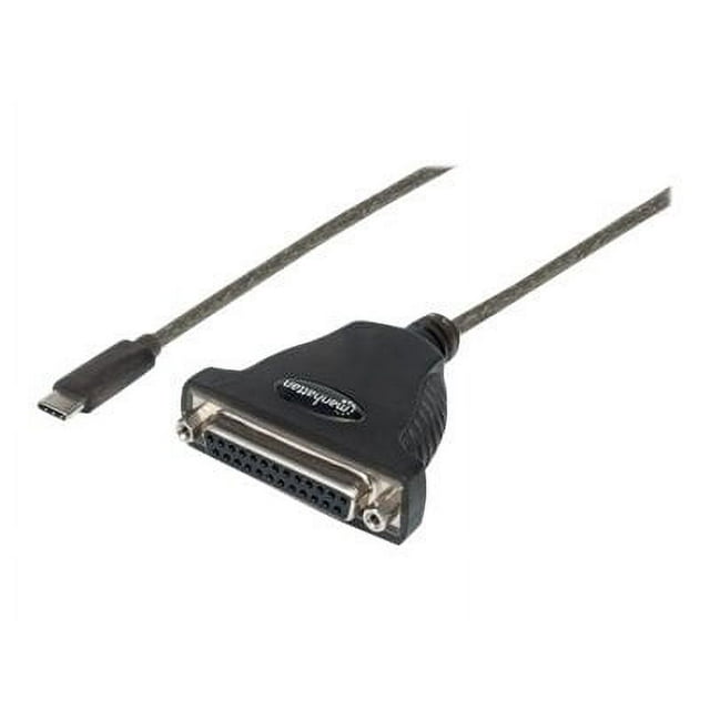 USB to IEEE 1284 Printer Cable, USB-C Male to DB25 Female, 3 ft., Black ...