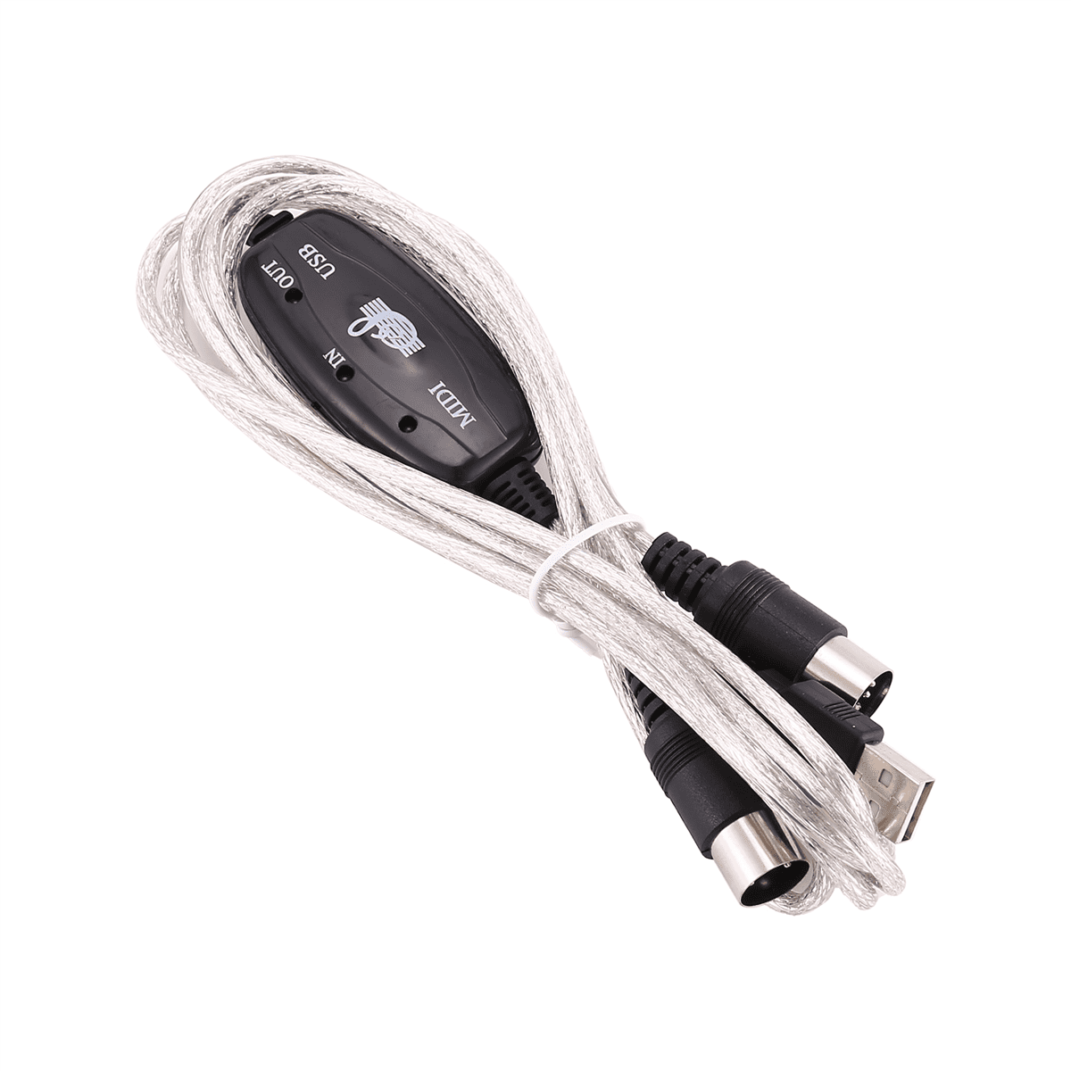 USB to MIDI 5Pin Cable Converter 2 in 1 PC Audio Output Editing for Piano Electronic Musical ...