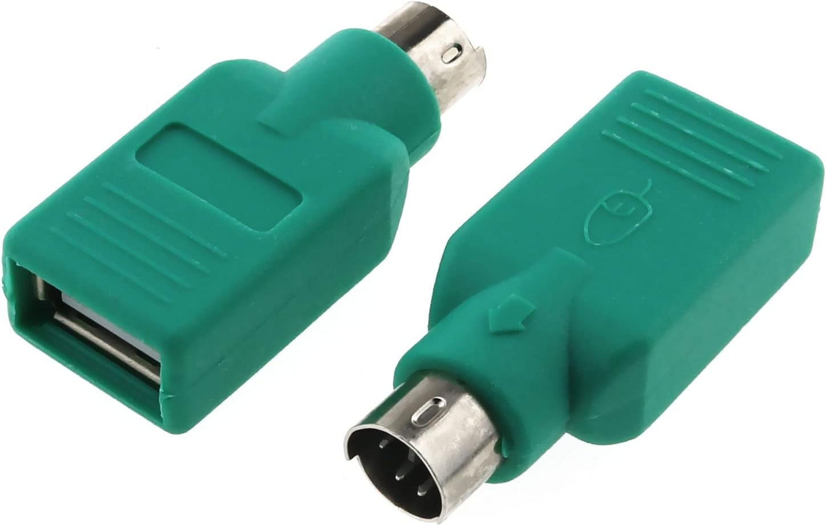 USB to PS2 Adapter 2PCS Green PS/2 Male to USB Female Converter Adapter ...