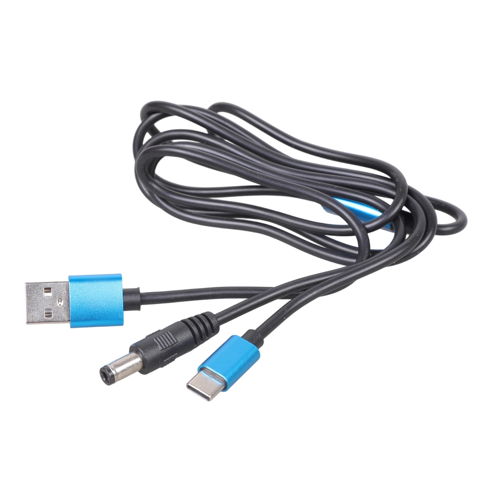 USB to Type C And 5.5x2.5mm Double Port Charging Cable Splitter Power ...