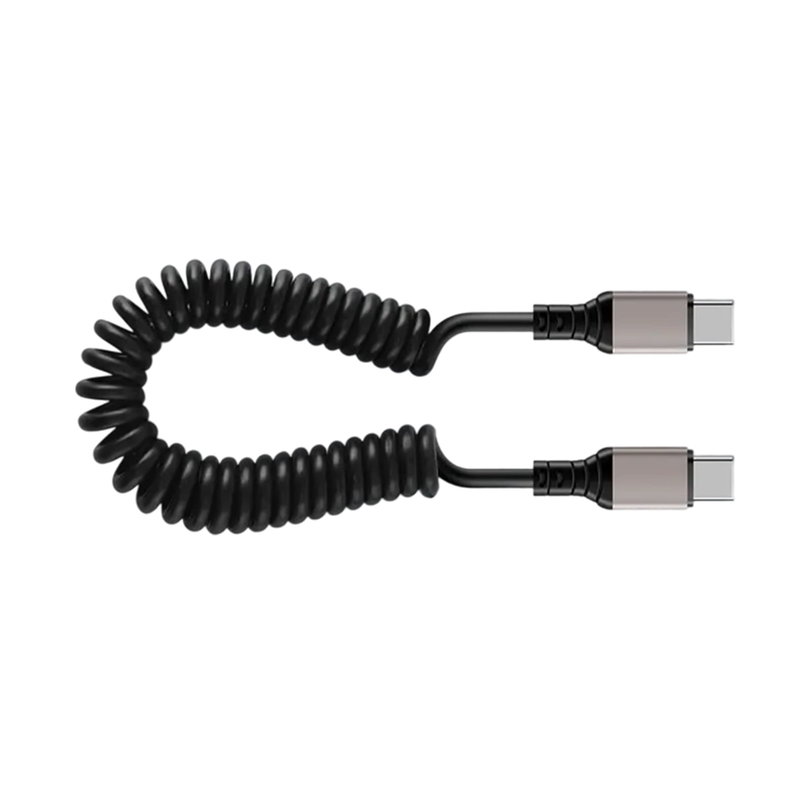 USB to Type C Charging Wire Line USB to USB C Spring Coiled Cable with ...