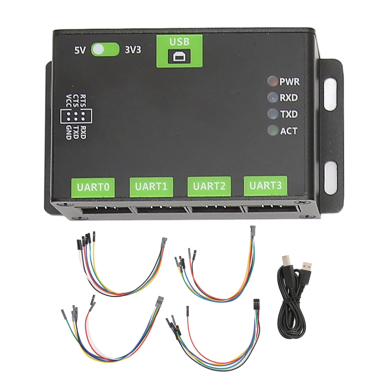 Usb To Uart Adapter Aluminum Alloy Shell Usb To 4ch Ttl Industrial