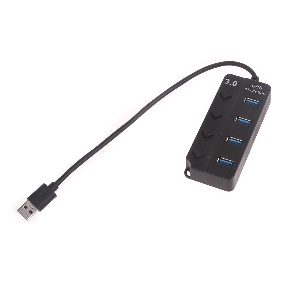 USB to USB 3.0 Hub 4 Ports USB 3.0 Multiport Adapter Extender Converter Charger - Walmart.com