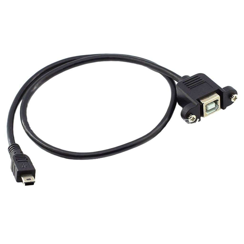 USB to USB B Male to Female Extension Data Cable Panel Mount Connector ...