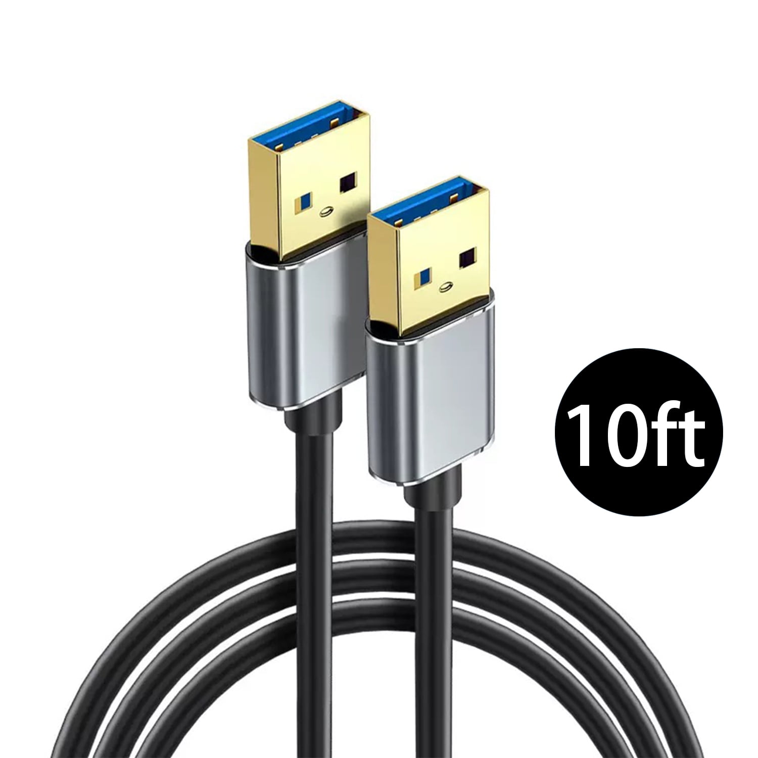 USB to USB Cable, 5 Gbps 10Ft USB 3.0 A to A Male Cable, Compatible ...