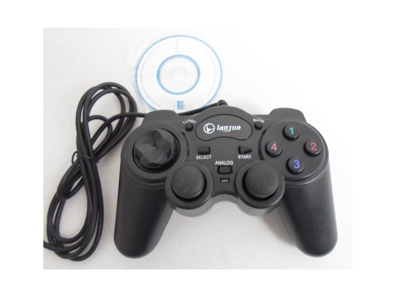 USB wried Black PC gaming game pad controller with vibration gamepad ...