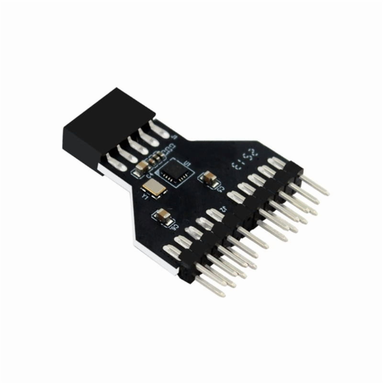 USB2.0 9Pin Motherboards Header Splitter Expansion Cable Double Port ...