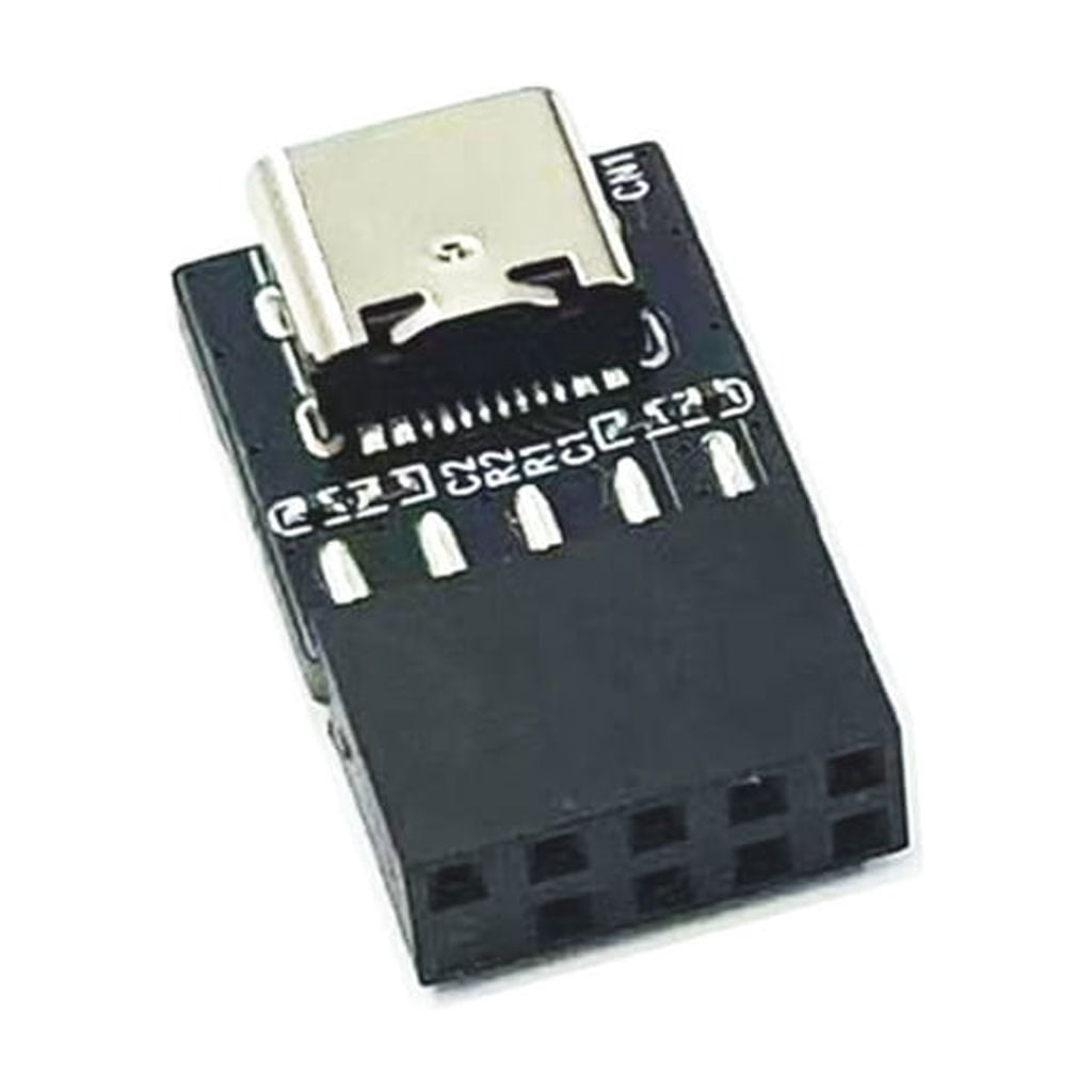 USB2.0 9Pin to Type C Front Panel Adapter, Internal Header Converter ...