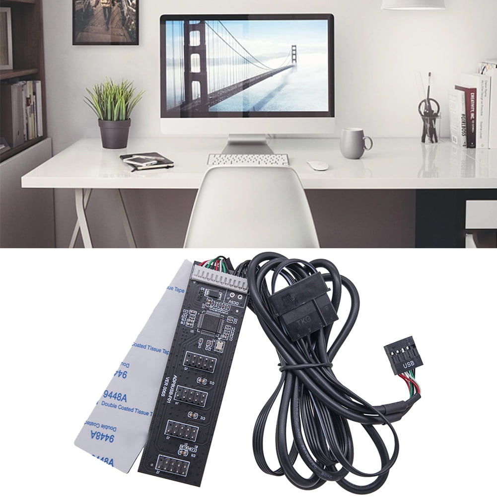 USB2.0 9pin Header USB 1 To 4 Male USB 2.0 HUB Connector Adapter ...