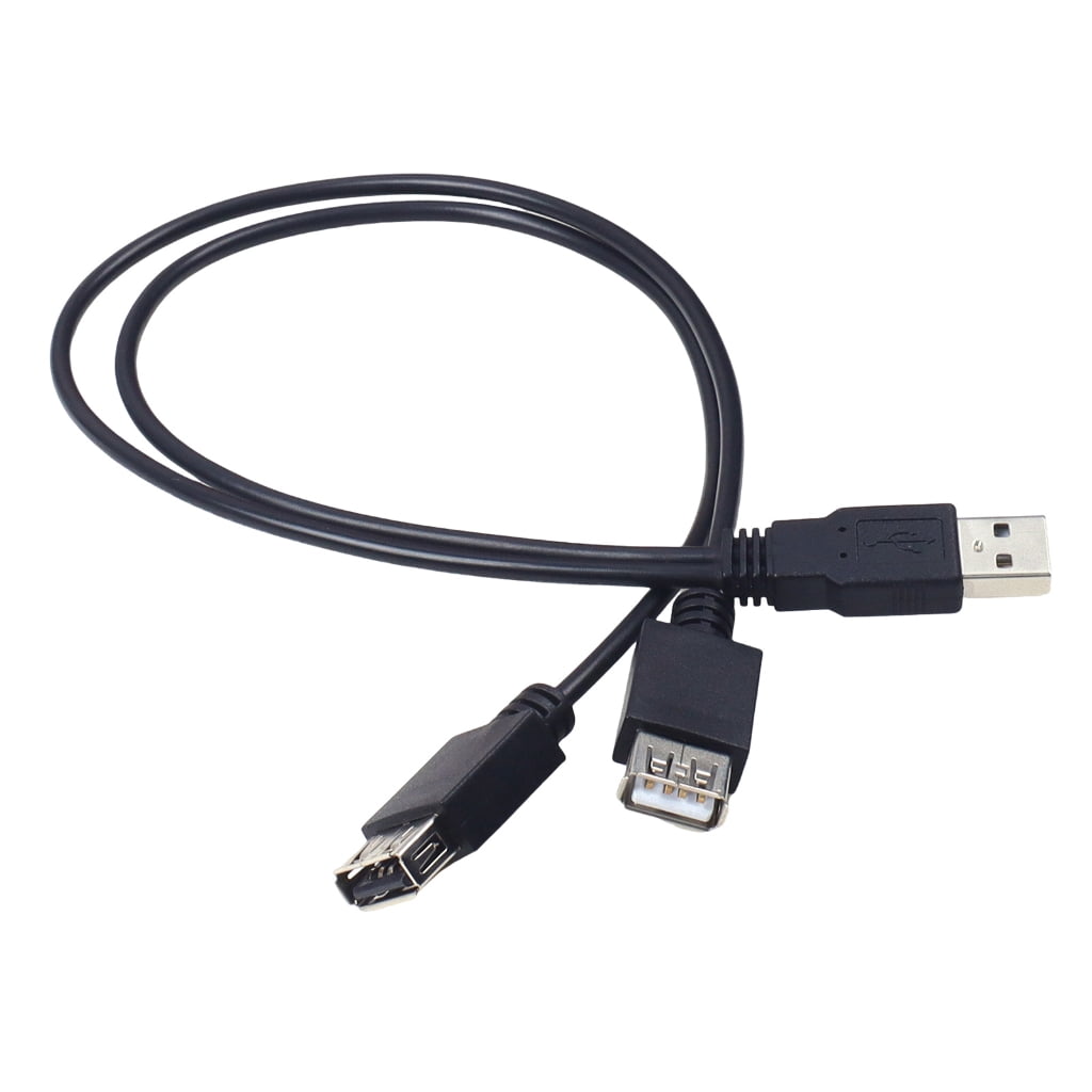 USB2.0 A Male to Two Female Splitter Cable 40cm Extension for Office ...