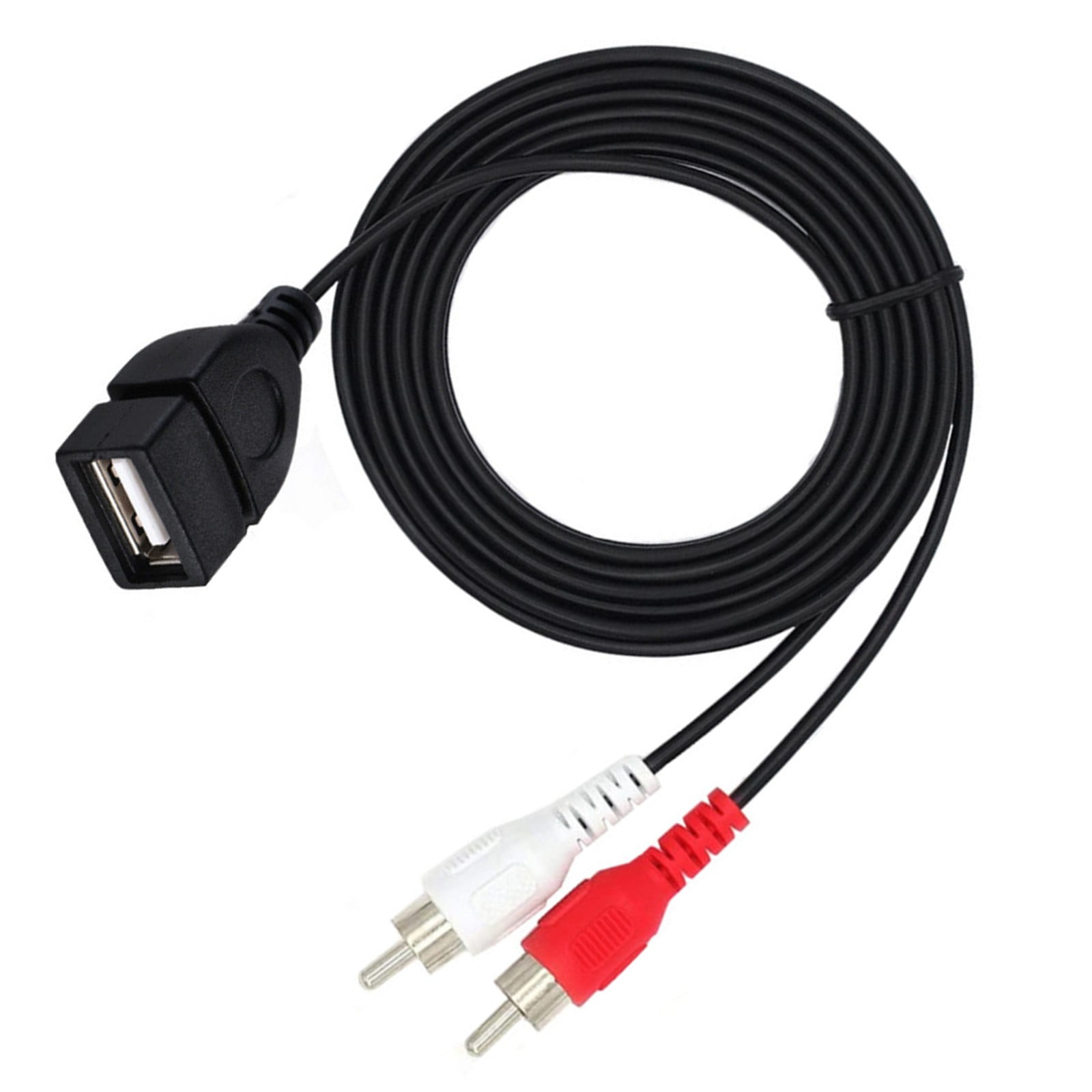 USB2.0 Female Plug To 2RCA Male Adapter Sound Converters Video Cable ...