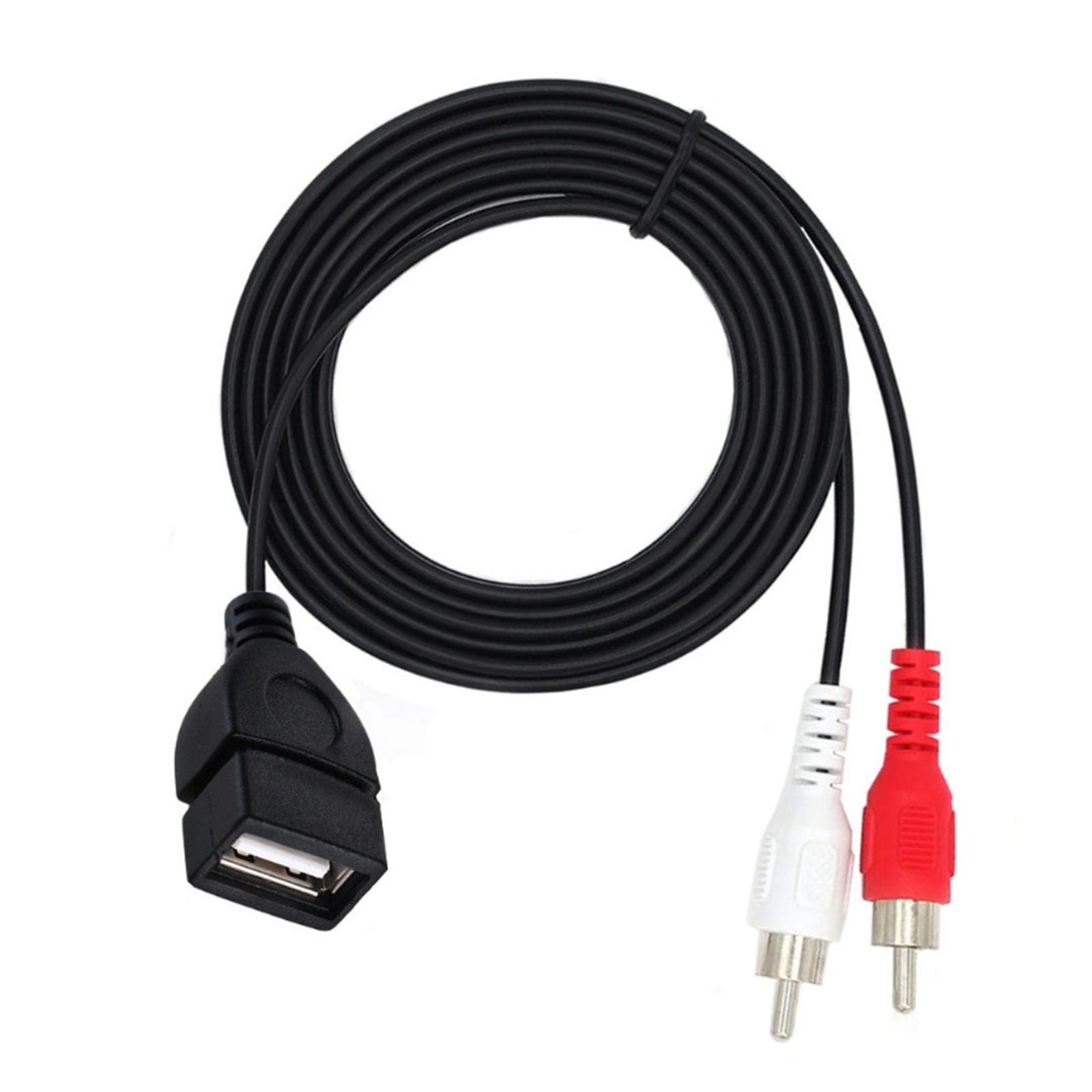 USB2.0 Female Plug To 2RCA Male Adapter Sound Converters Video Cable ...