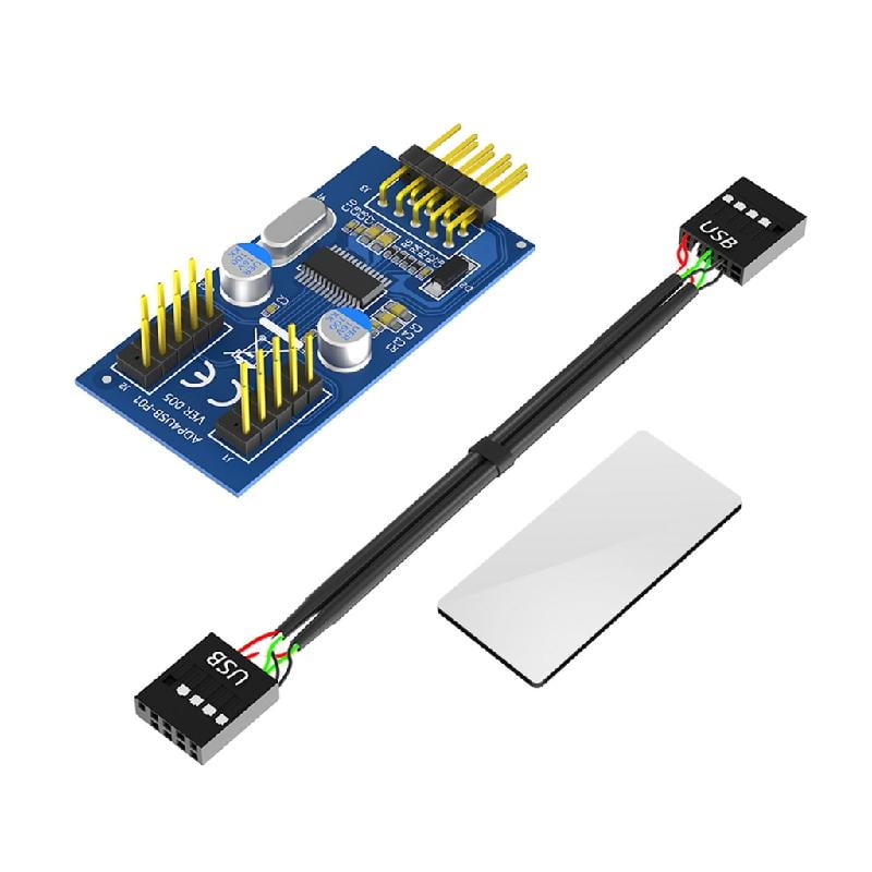 USB2.0 Female to 2 Female USB 9Pin Internal Cable 9Pin Connectors ...