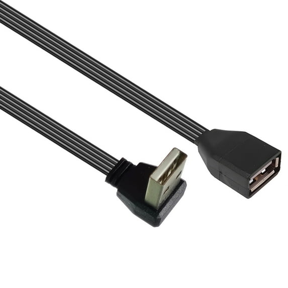 USB2.0 Male to Female Data Cord 90 Degree Bend/Straight Extension Cable ...