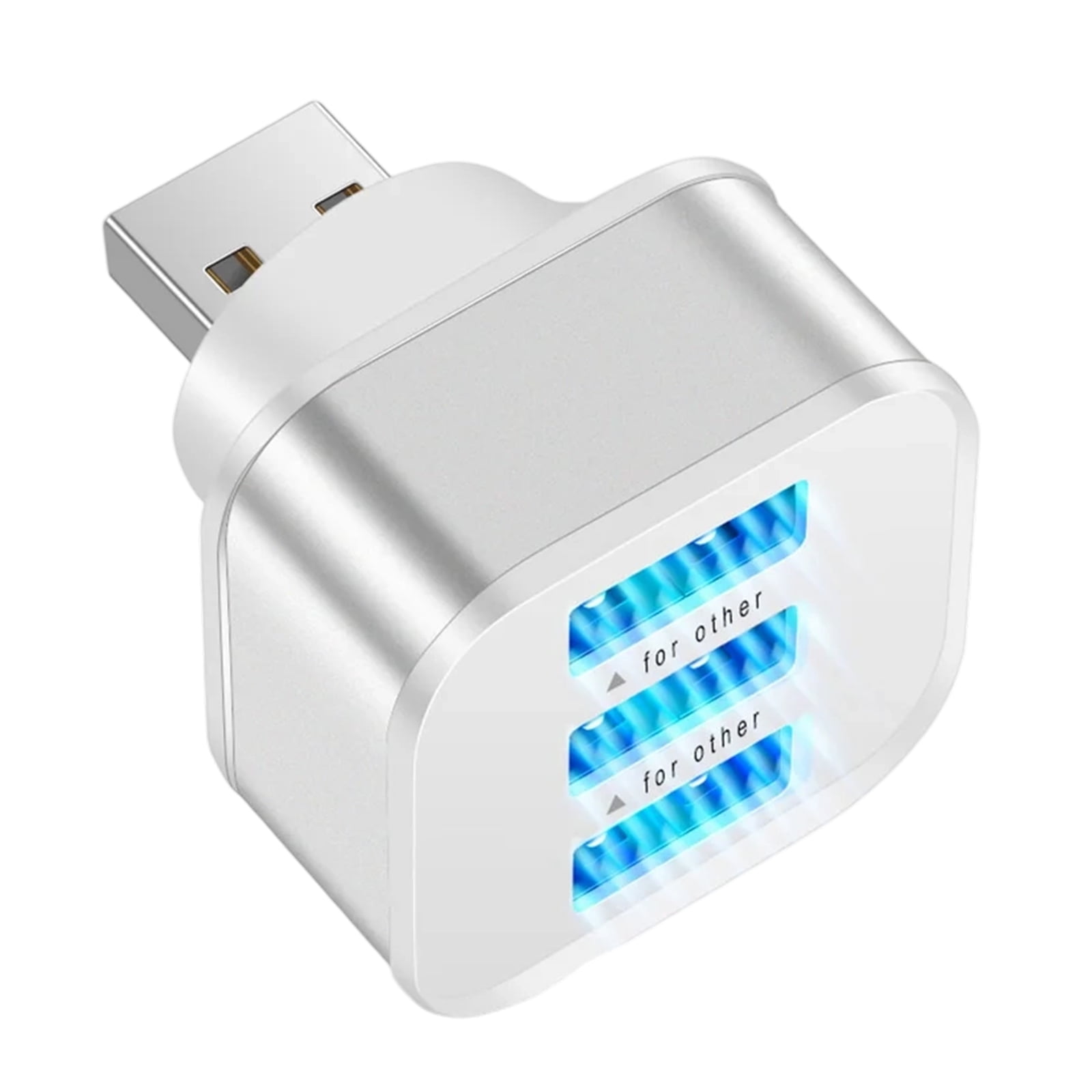 USB2.0 Multi-Port Splitter Adapter 3 Port Charging Extender For Laptop ...
