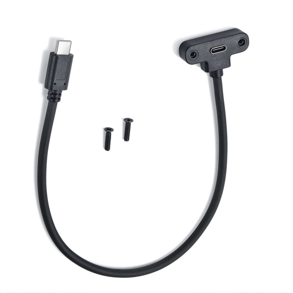 USB2.0 Type C Extension Cord, Male to Female, Panel Mount Design for ...