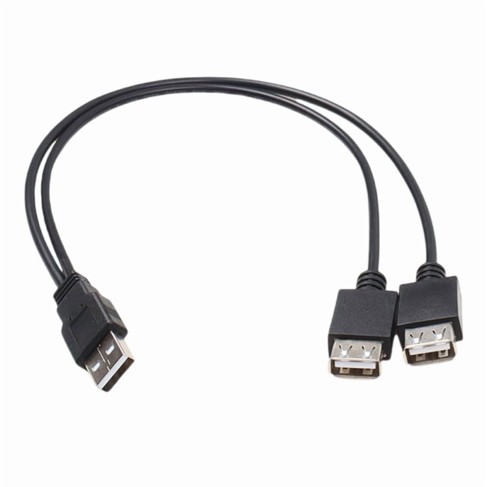 USB2.0 Y Splitter Cable Double Port Hub Adapter Wire 40cm Flexible ...