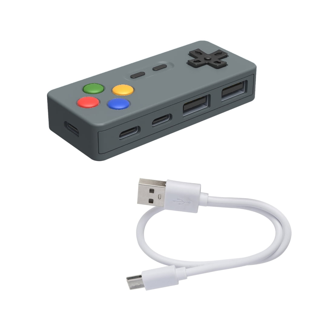 USB2.0 to 2 Type C and 2 USB Port Hubs with Playful Game Controller ...