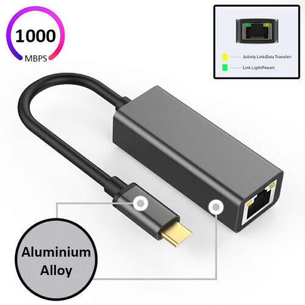 USB3.0 C To Ethernet Adapter Rj45 Network LAN Gigabit Laptop 1000mbps ...