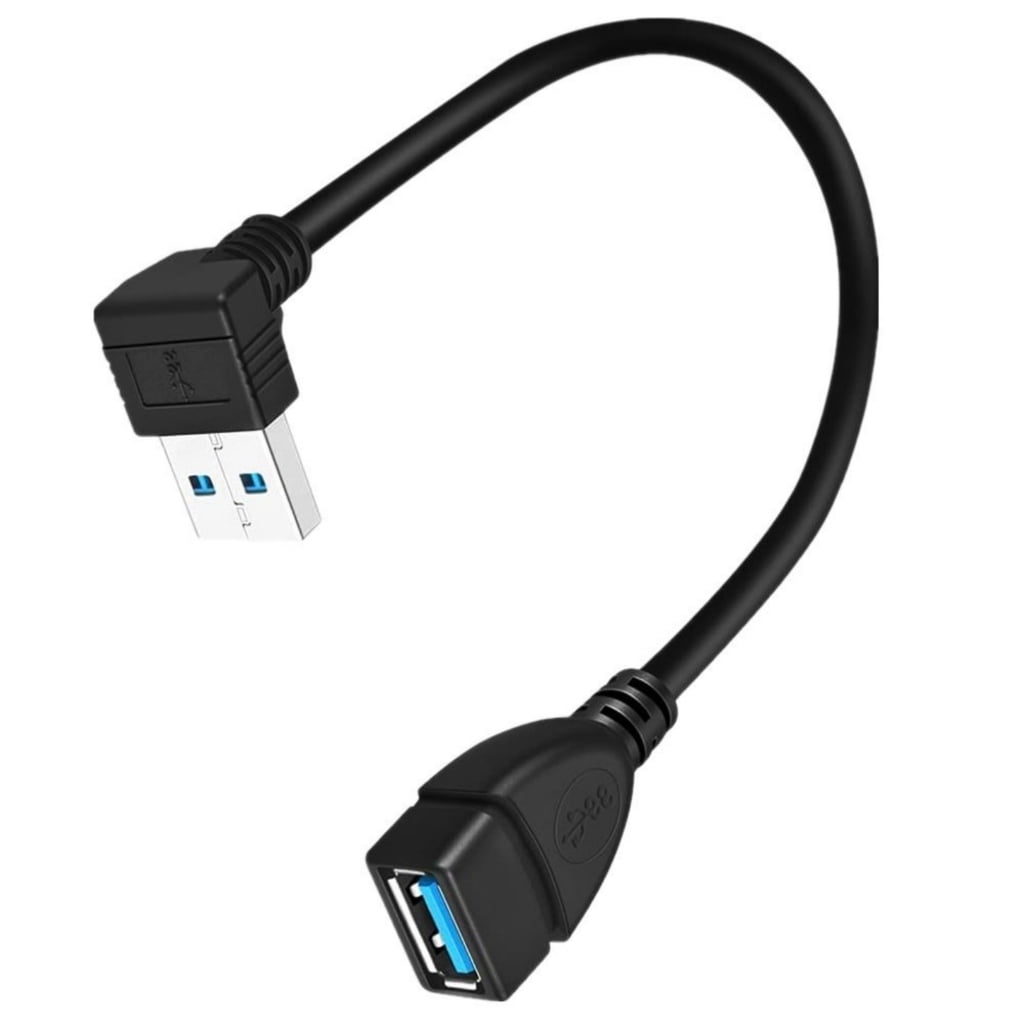 USB3.0 Extension Cable 90 Degree Angled USB3 Cable USB Adapter Extender ...