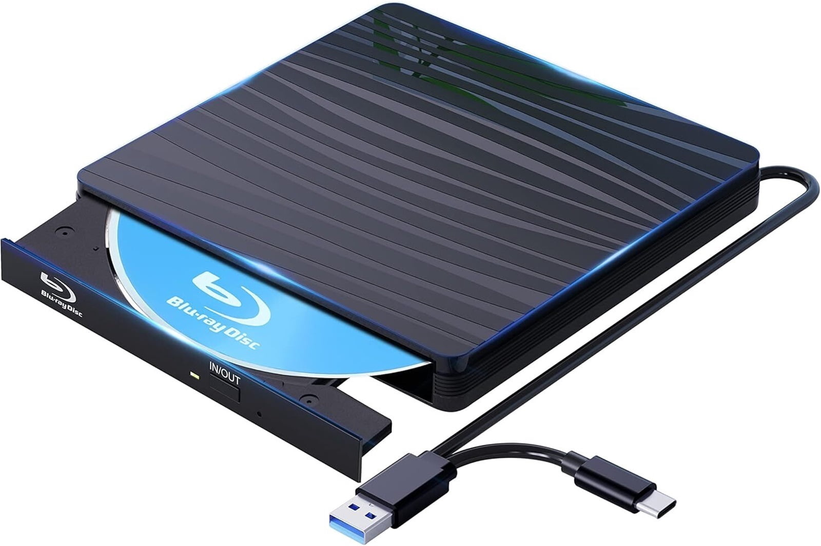 USB3.0 External Optical Drive for Laptop PC Windows 11/10 Mac Portable ...
