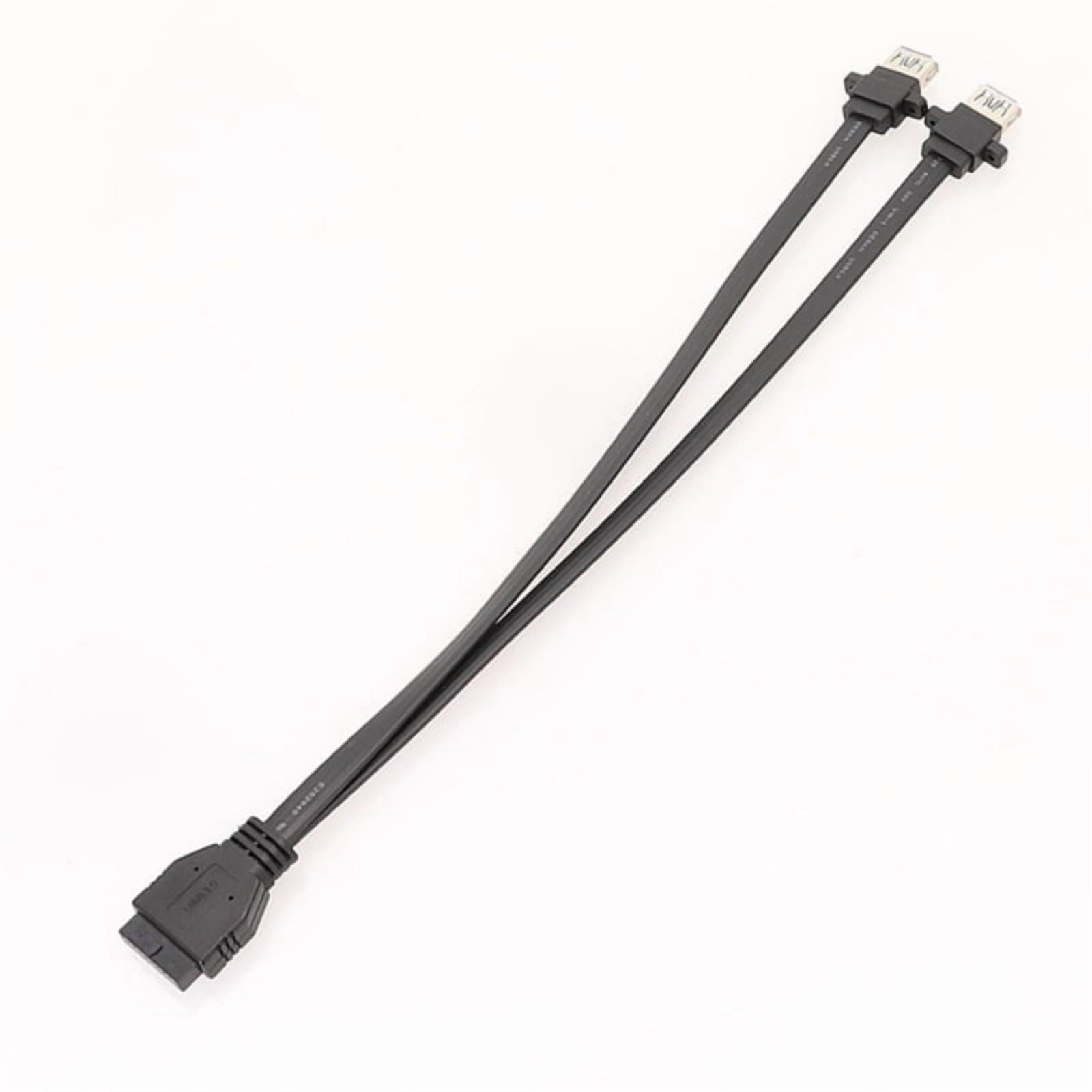 USB3.0 Faceplate Cable 19Pin Motherboard to USB Female Splitter Adapter ...