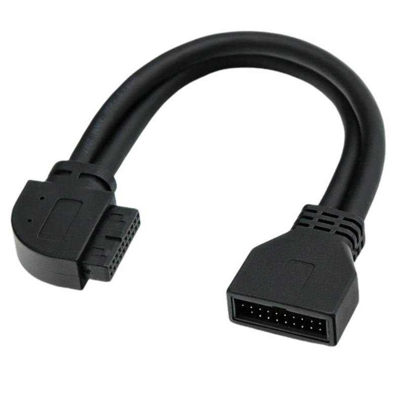 USB3.0 Front Panel Extension Cable 25cm 90 Degree Elbow 19Pin 20Pin ...