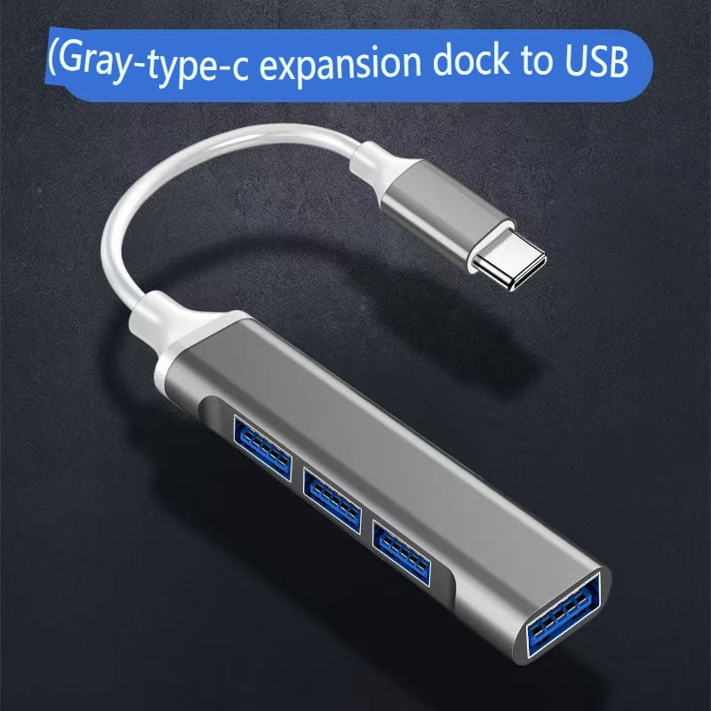 USB3.0 HUB mini aluminum shell hub Type-c docking station one-to-four 4 ...
