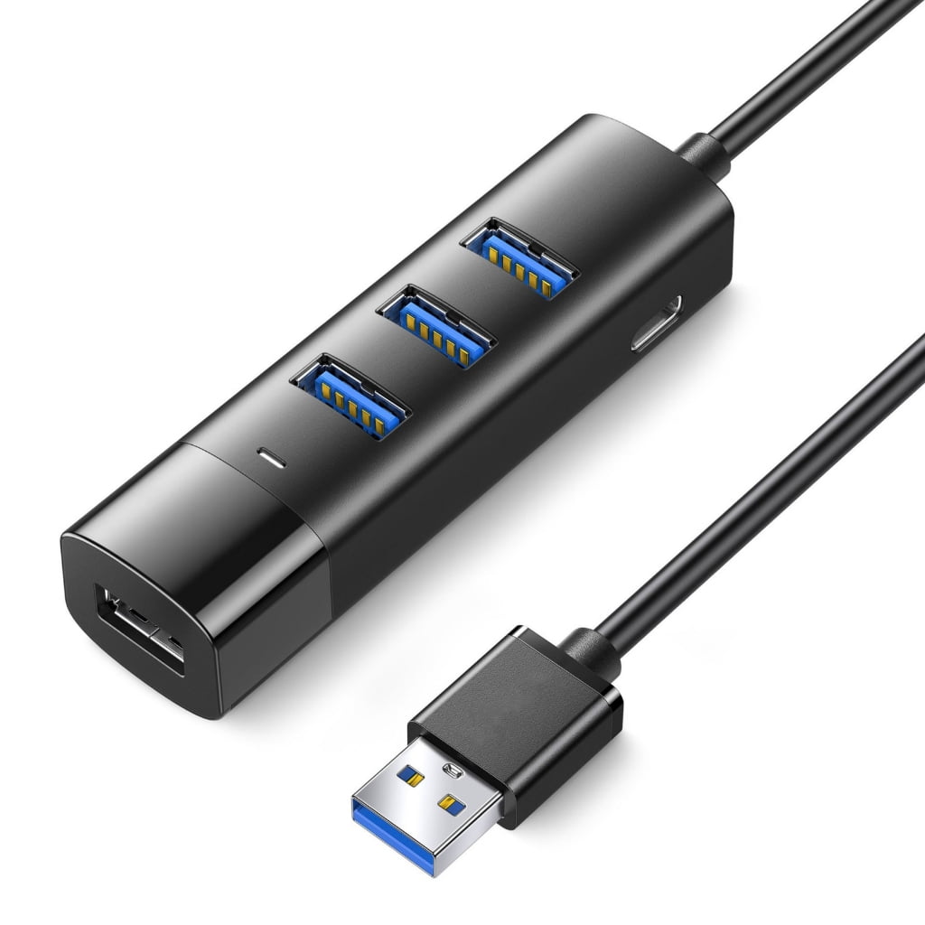 USB3.0 Hub 4 Port USB Hub USB Splitter Multiport Extended Data Cable ...