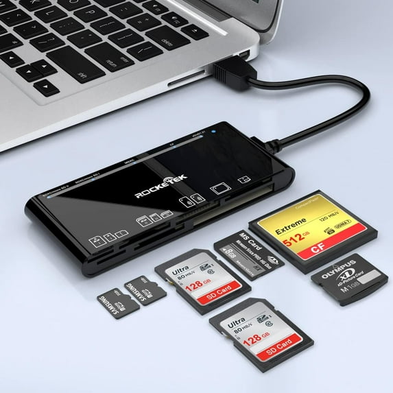 USB3.0 Multi-Card Reader, SD/TF/CF/Micro SD/XD/MS 7 in 1 Fast 5Gbps ...