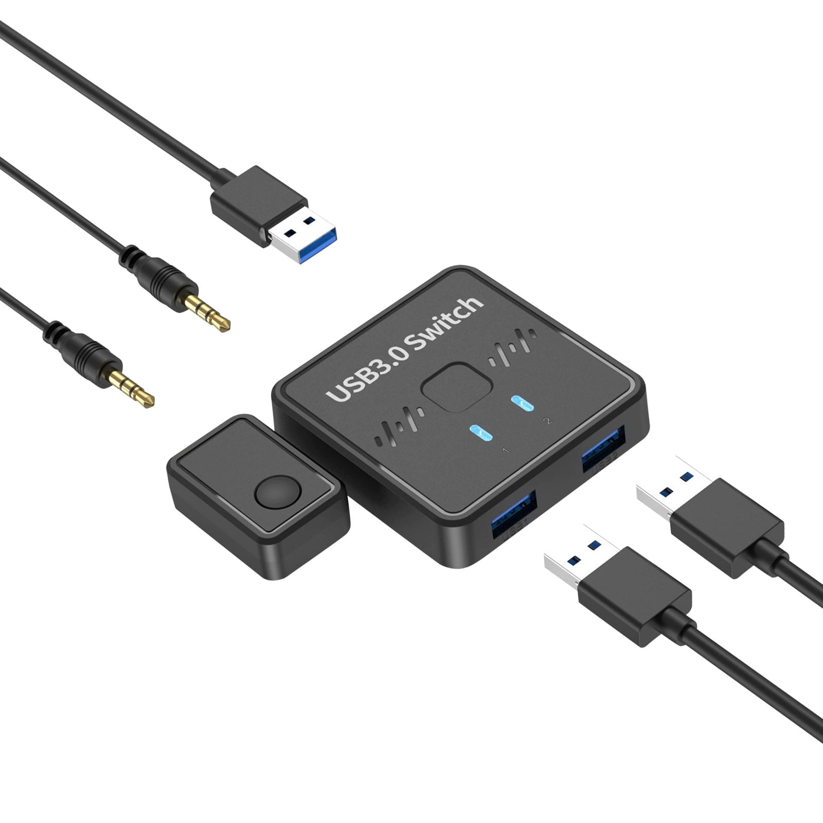 USB3.0 Printer Sharer Switcher 2 in 1 Out/1 in 2 Out Bidirectional ...