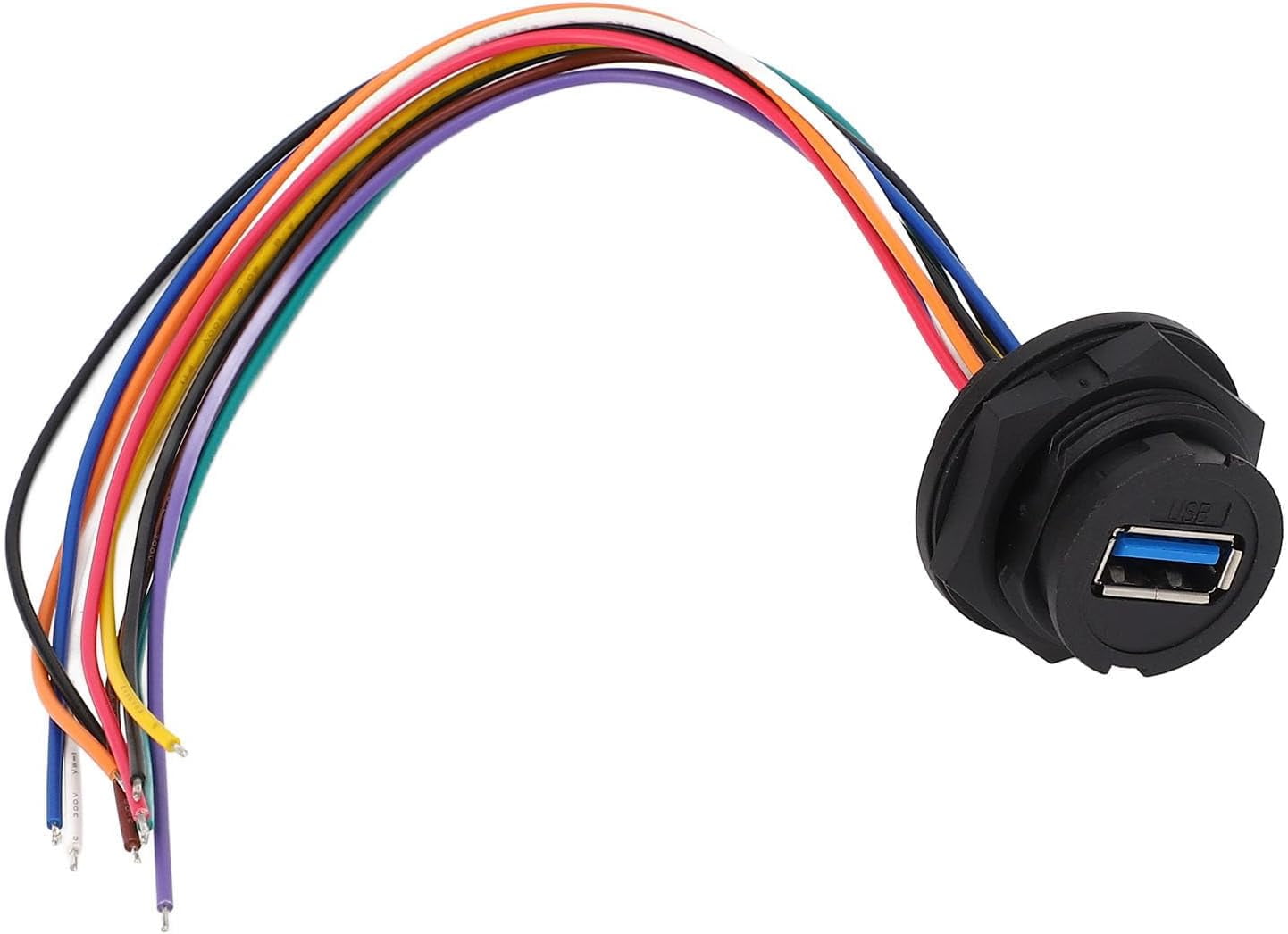 USB3.0 Rear Panel Mount Connector 16 Pin Snap Connector with Wire USB3 ...