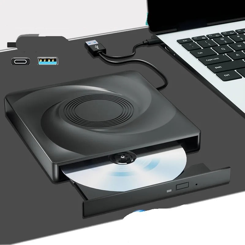USB3.0 Type C External CD DVD RW Optical Drive DVD/VCD/CD Burner Portable Player Writer ...