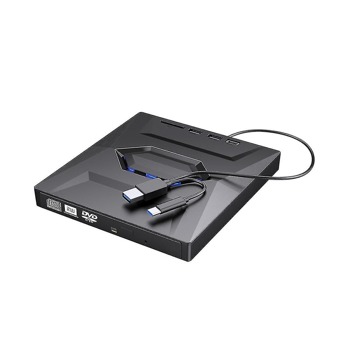 USB3.0 Type C External CD DVD RW VCD Optical Drive with SD Card Reader ...