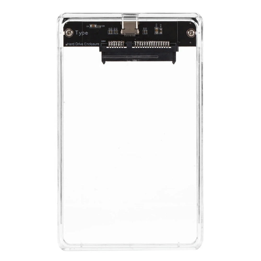 USB3.0/Type-C HDD Enclosure Of 2.5 Inch Hard Disk Case SSD SATA3 To USB ...