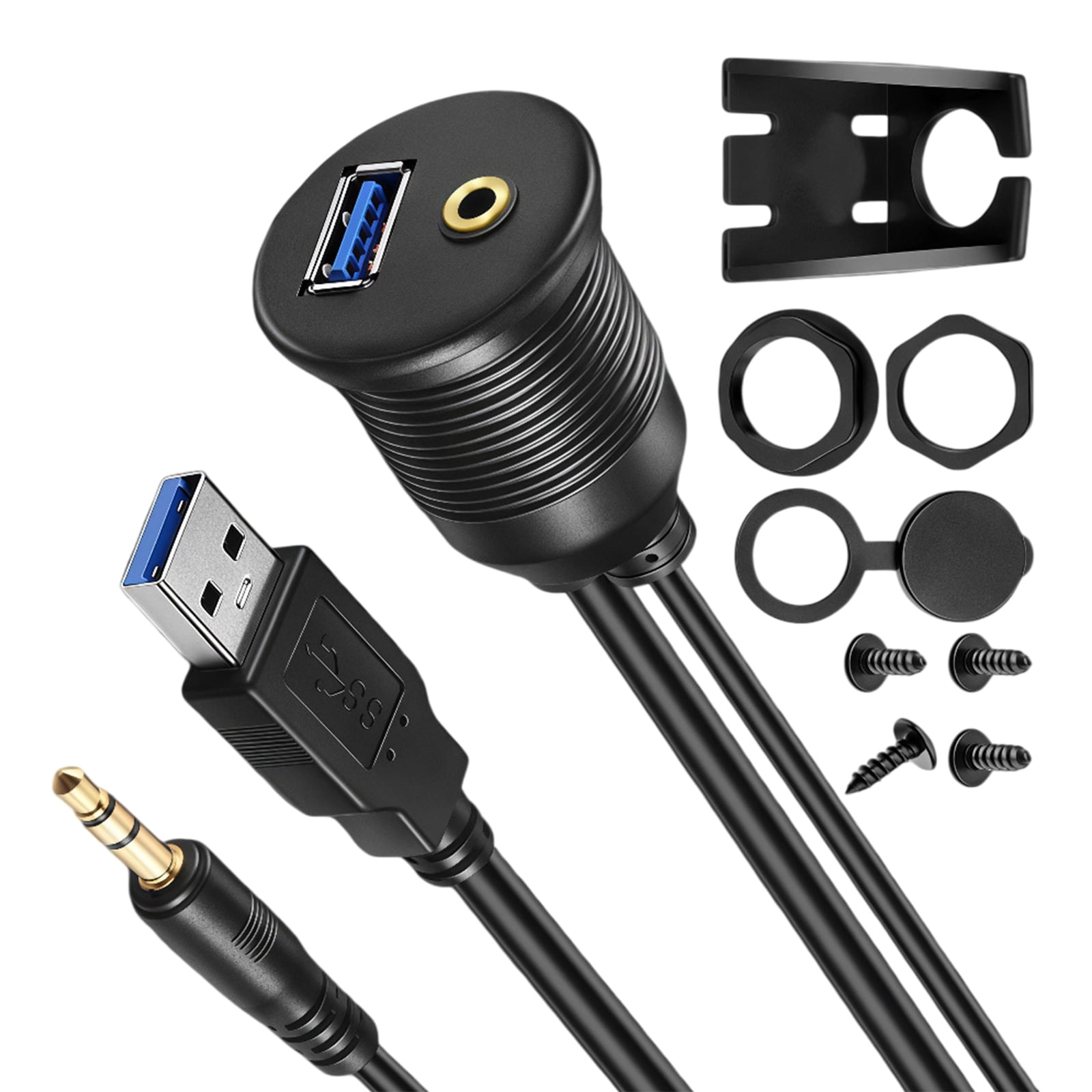 USB3.0 and 3.5mm Sound Cable Replacement Cable Perfect for Car ...