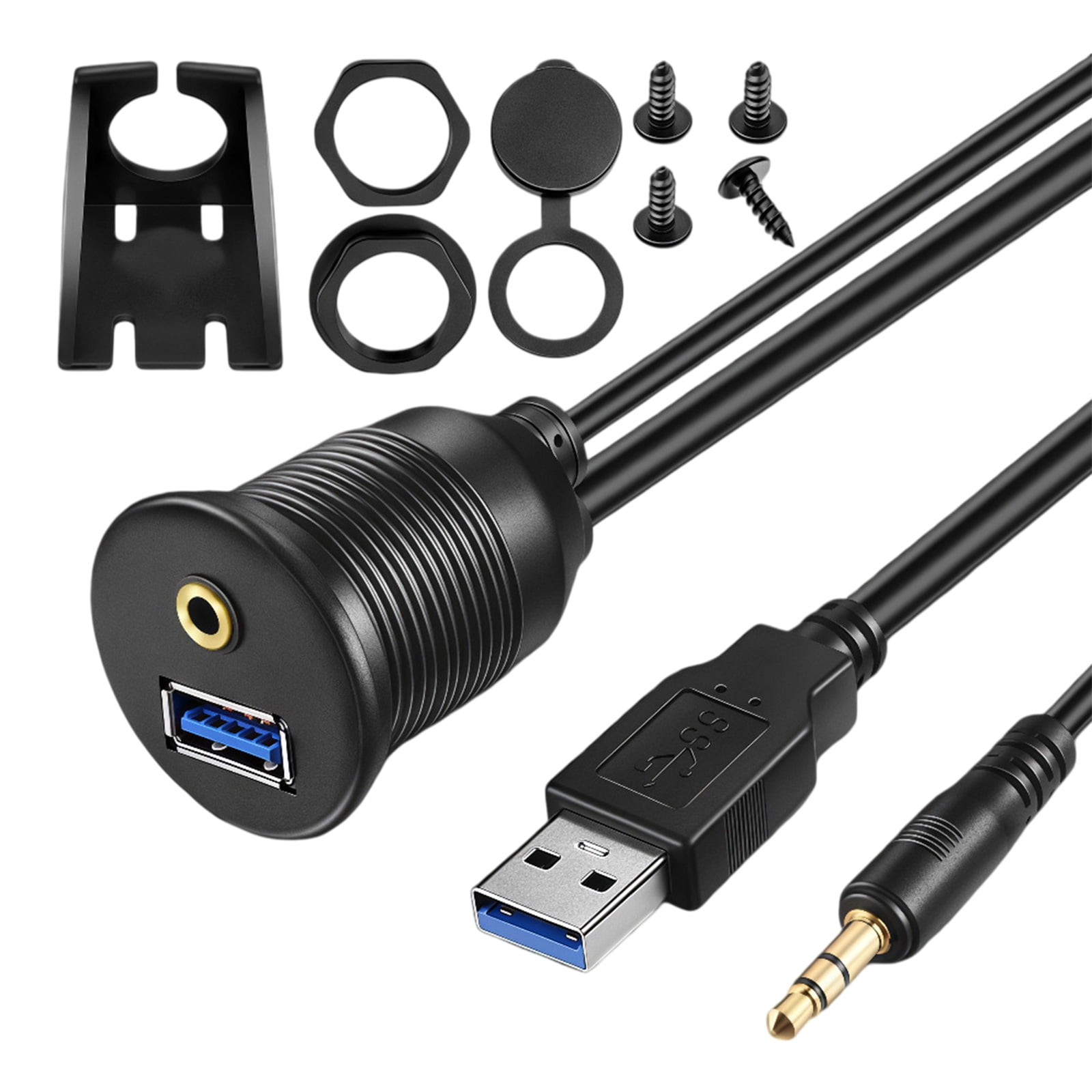 USB3.0 and 3.5mm Sound Cable Replacement Cable Perfect for Car ...