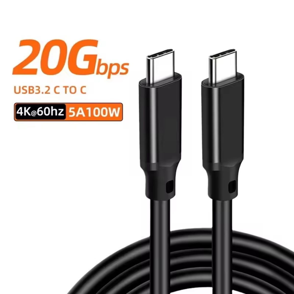 USB3.2 Gen2 Chip 100W5A Fast Charge Type-c Data Line 4K Projection Video Line - Walmart.com