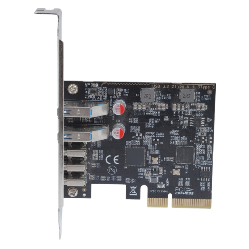 USB3.2 Gen2 PCI E 4X Expansion Card 5Port USB 3.2 PCIE Riser Card with ...