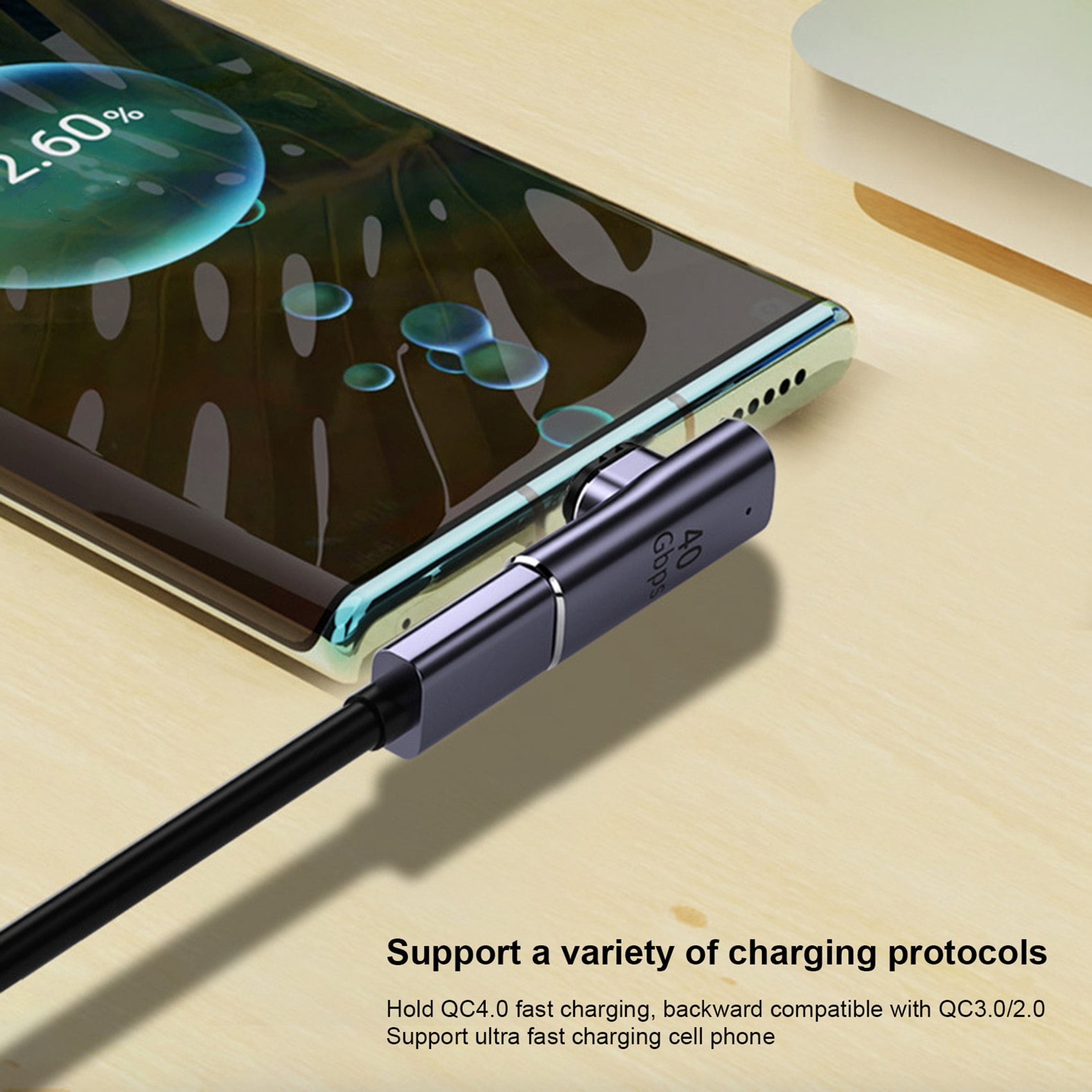 USB4.0 Adapter, USB-C Male to USB-C Female Adapter, Support 100W Fast ...