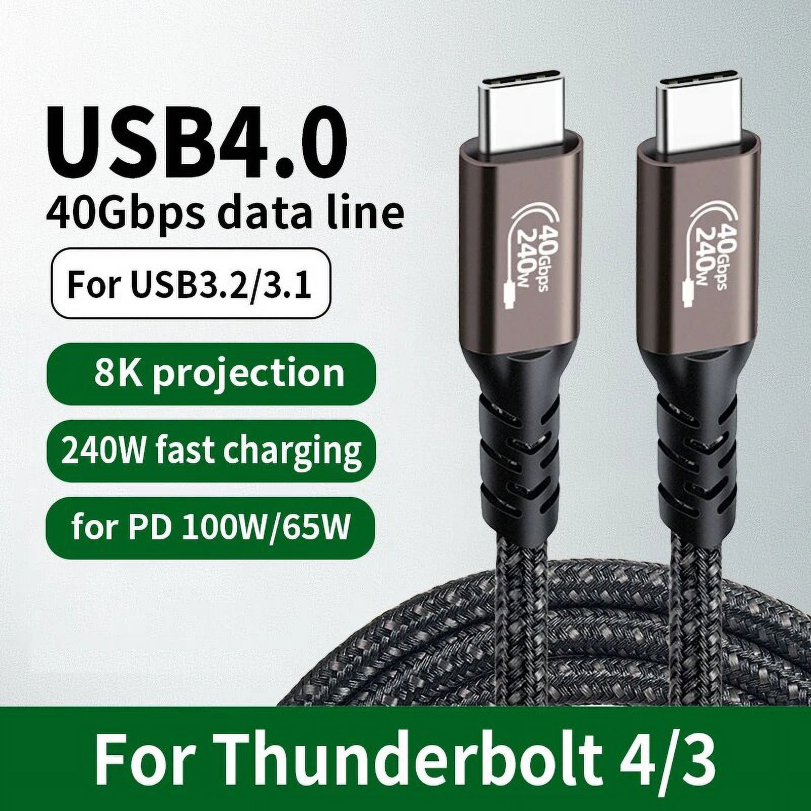 USB4 Cable 40Gbps 240W For Thunderbolt 4 Type C Fast Charging Cable ...